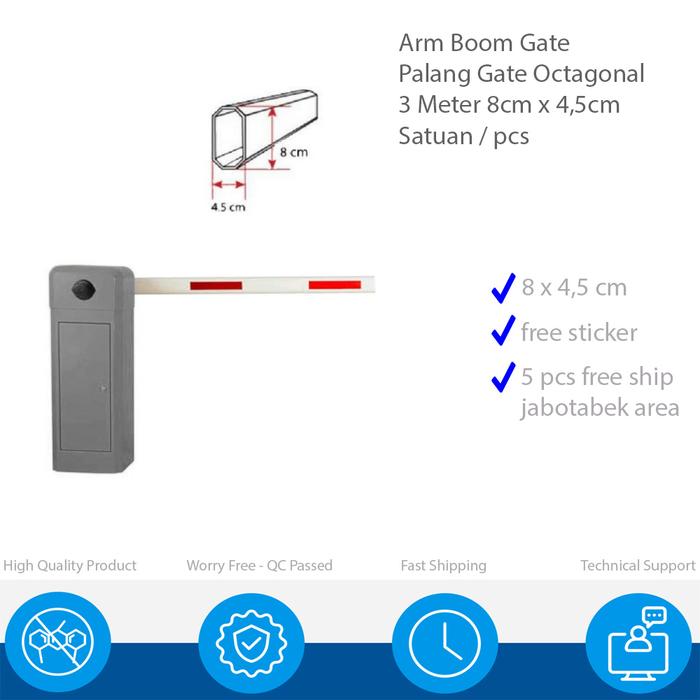 Jual Boom Gate Palang Parkir Barrier Gate arm 3 meter satuan - Jakarta ...