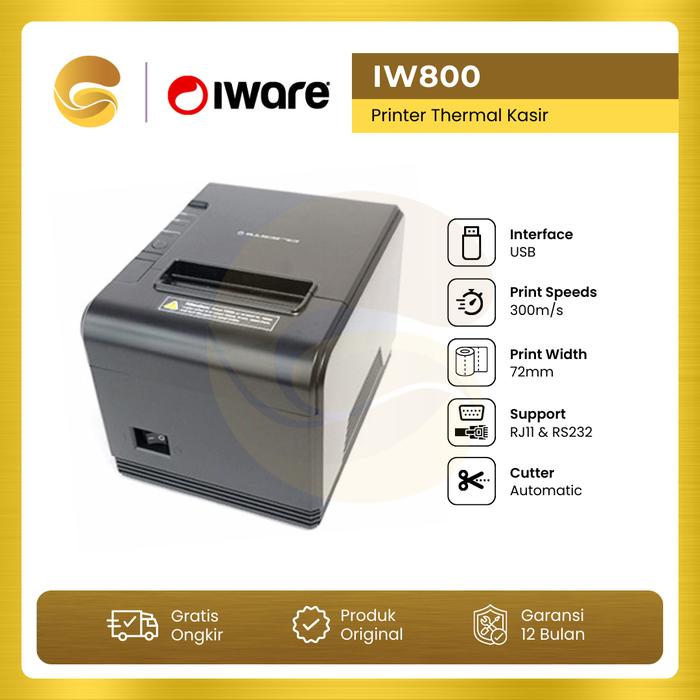 Promo IWARE Printer Kasir Thermal IW 800 Auto Cutter USB Serial LAN ...
