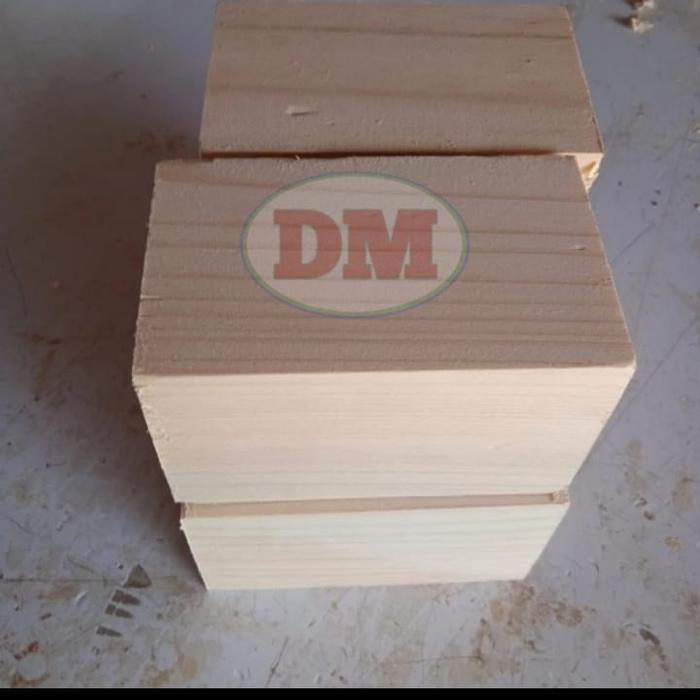 Jual balok yoga kaso kayu pendek 7x7x13cm halus tidak tajam di amplas ...
