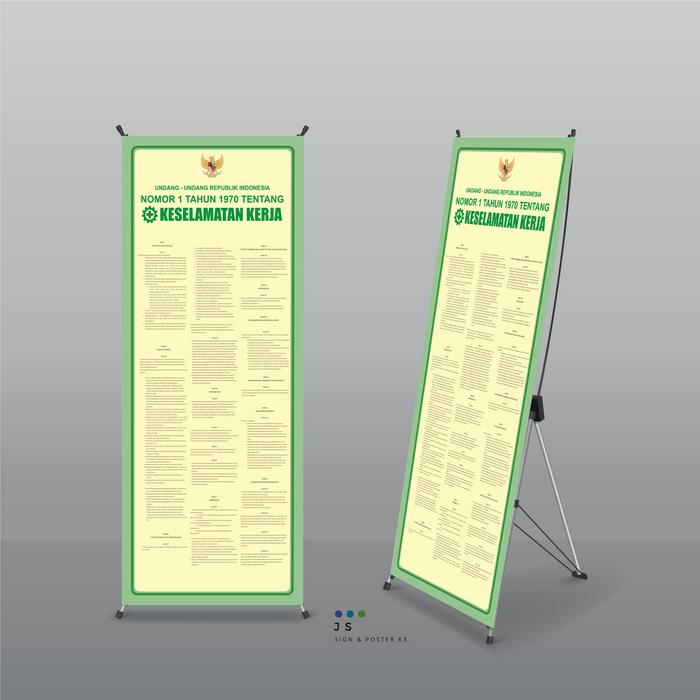 Jual BANNER SAFETY K3 - UU no.1 Th 1970 (Bisa tambah logo) - Kota ...