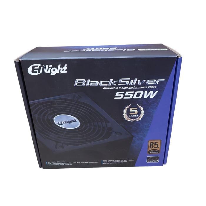 Jual Power Supply Enlight 550Watt Black Silver 80+ Bronze - PSU 550 ...