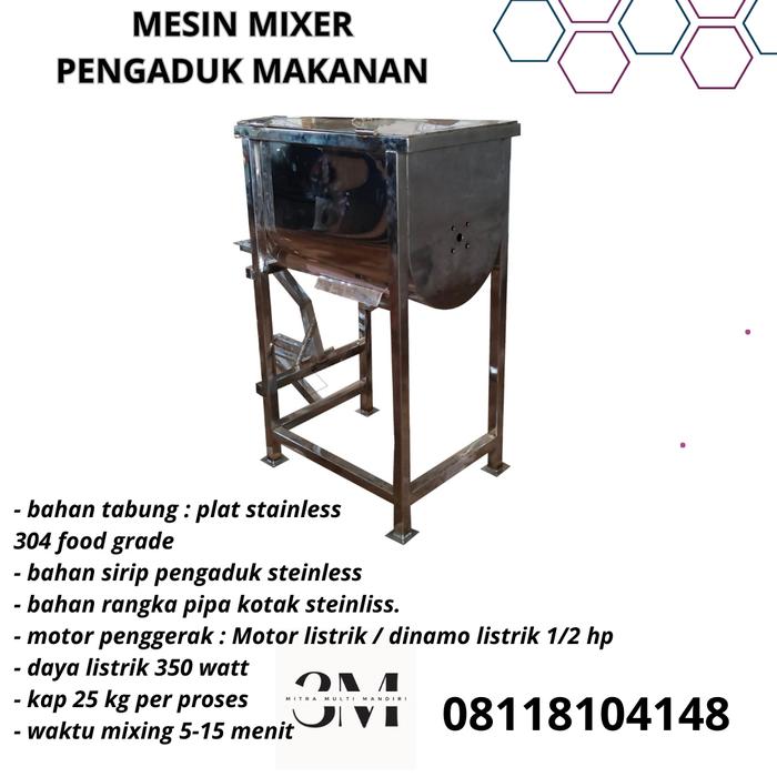 Jual Mesin pengaduk pencampur bubuk makanan stainless steel 304 food ...