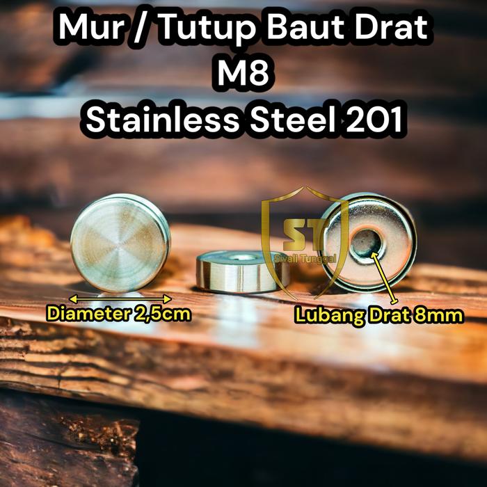 Jual MUR/TUTUP DRAT BAUT M8 STAINLESS STEEL 201 - Kab. Tangerang ...
