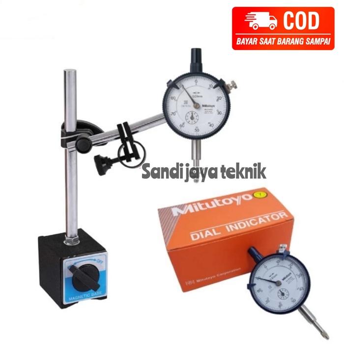 Jual Paket Dial Indicator Mitutoyo 2046S + Magnetic Base Test Stand ...