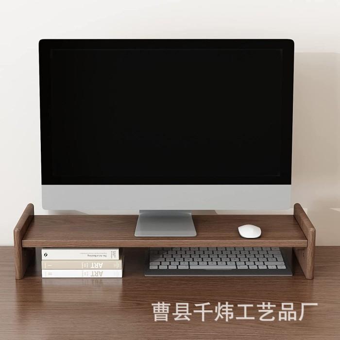 Jual Monitor Stand Kayu Rak Imac Meja Laptop Desk Organizer Komputer PC ...