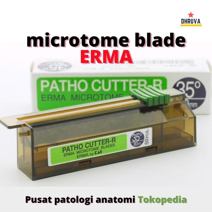 Jual Microtome Low Profile ERMA 80 mm Pisau Mikrotom Blade 50 pcs ...