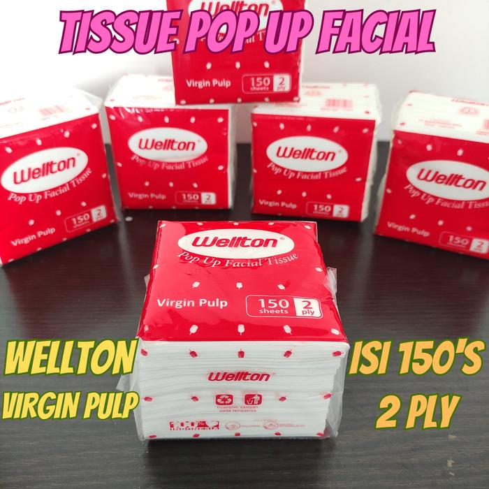 Jual Tissue pop up 150 sheets Wellton 2 ply virgin pulp - Kota Bandung ...