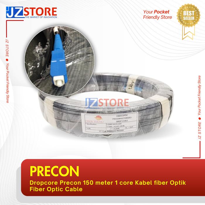 Jual Dropcore Precon 150 meter 1 core Kabel fiber Optik Fiber Optic ...