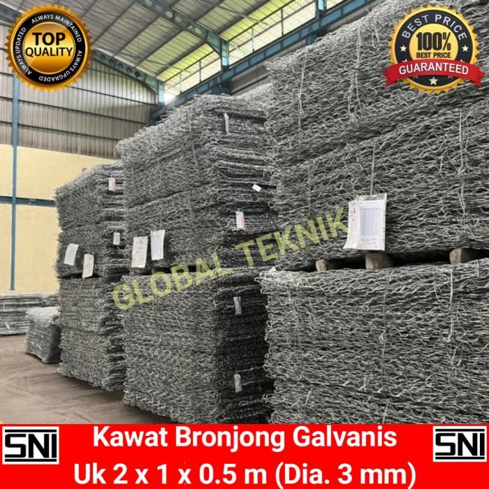 Jual Bronjong Kawat Galvanis 2x1x0.5 m penggunaan kawat ukuran 3 mm ...
