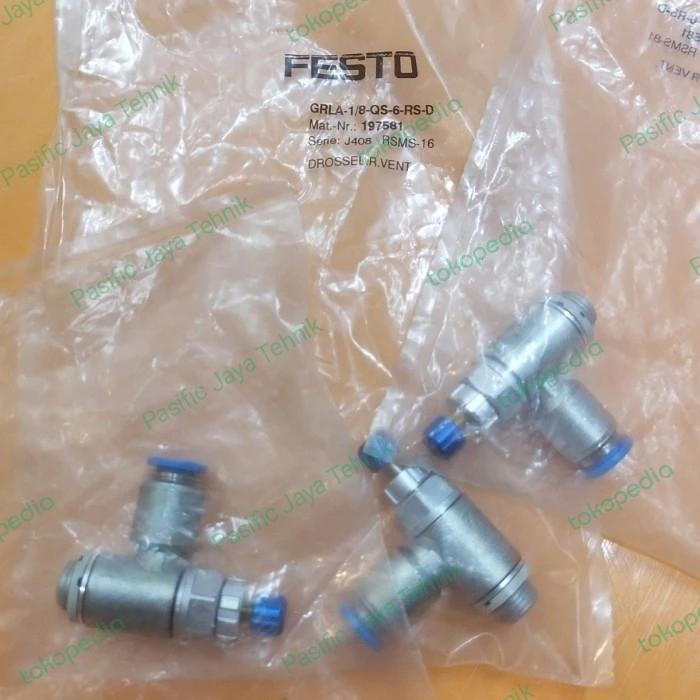 Jual One-way flow control valve FESTO GRLA-1/8-QS-6-RS-D (6mm×1/8") - Jakarta Barat - Pasific ...