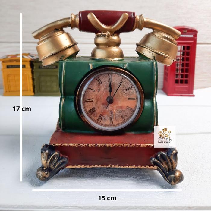 Jual Pajangan Dekorasi Meja Vintage Telepon Klasik Property Foto Studio ...