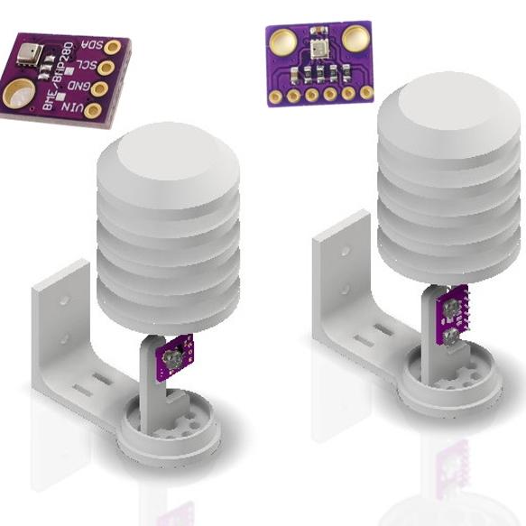 Jual BME280 BME 280 Stevenson box temperature sensor suhu case - Kab ...