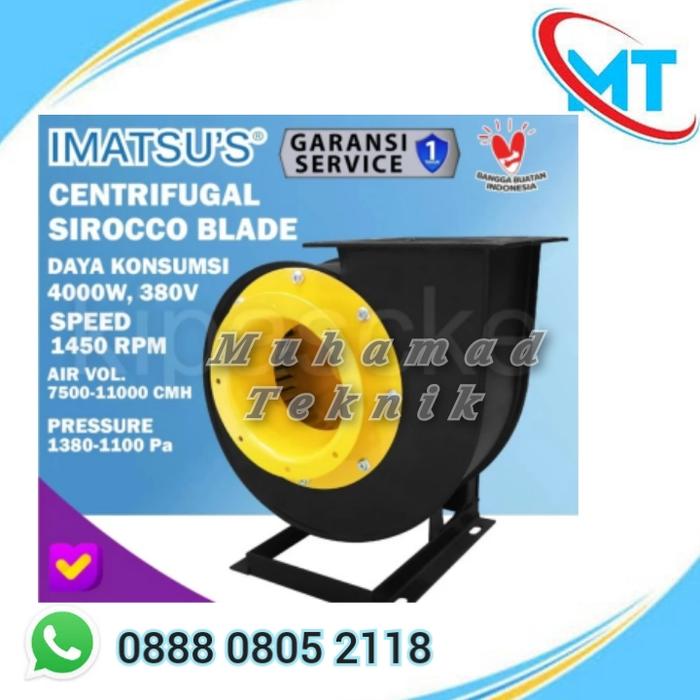 Jual Centrifugal Fan Blower 4Kw 4000W 380V Blower Kipas Sirrocco ...