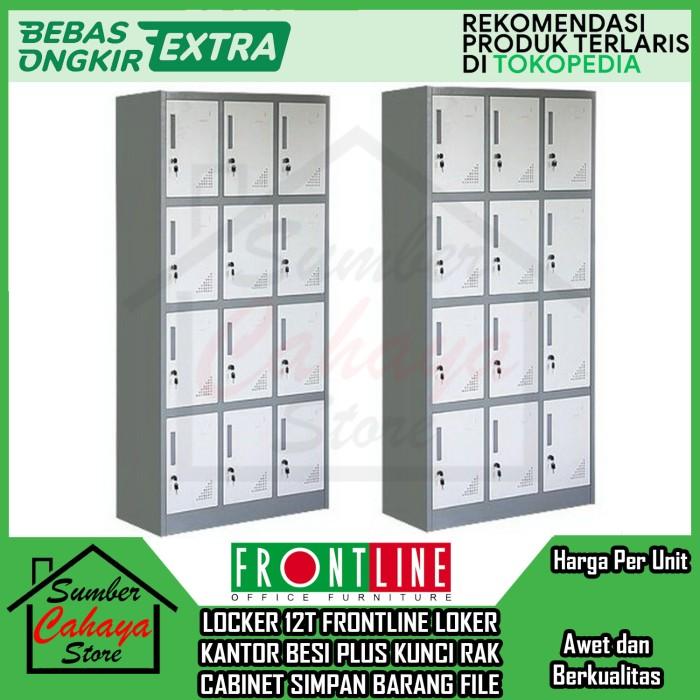 Promo [Kargo] LOCKER 12T FRONTLINE LOKER KANTOR BESI PLUS KUNCI RAK ...