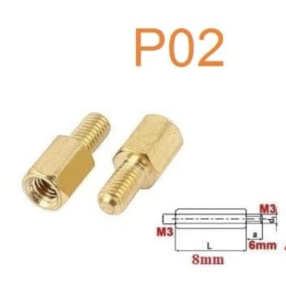 Jual Spacer M3 Brass MF Hex Standoff PCB Pillar 8mm speser metal ...