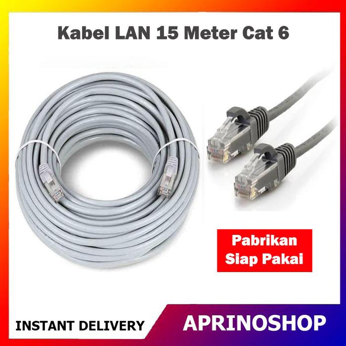 Jual Kabel LAN 15 Meter Cat 6 UTP RJ45 Kabel Pabrikan LAN 15M Cat6 ...