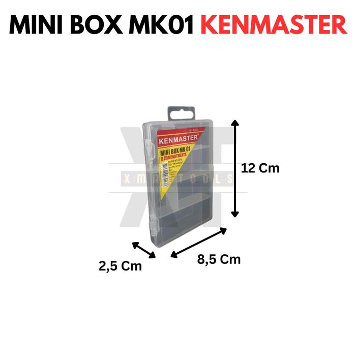 Jual KENMASTER MK 01 - MINI TOOL BOX PLASTIK 6 SLOT KOTAK KOMPONEN ...
