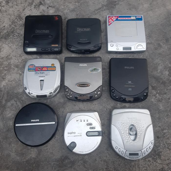 Jual SEPAKET DISCMAN SONY PHILIPS SANYO FUJITEL KONDISI BAHAN RESTORASI ...