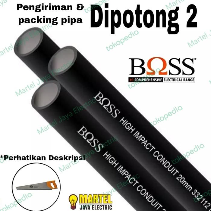 Jual Pipa conduit 20mm / pipa BOSS 20mm hitam / pipa listrik - Kab ...
