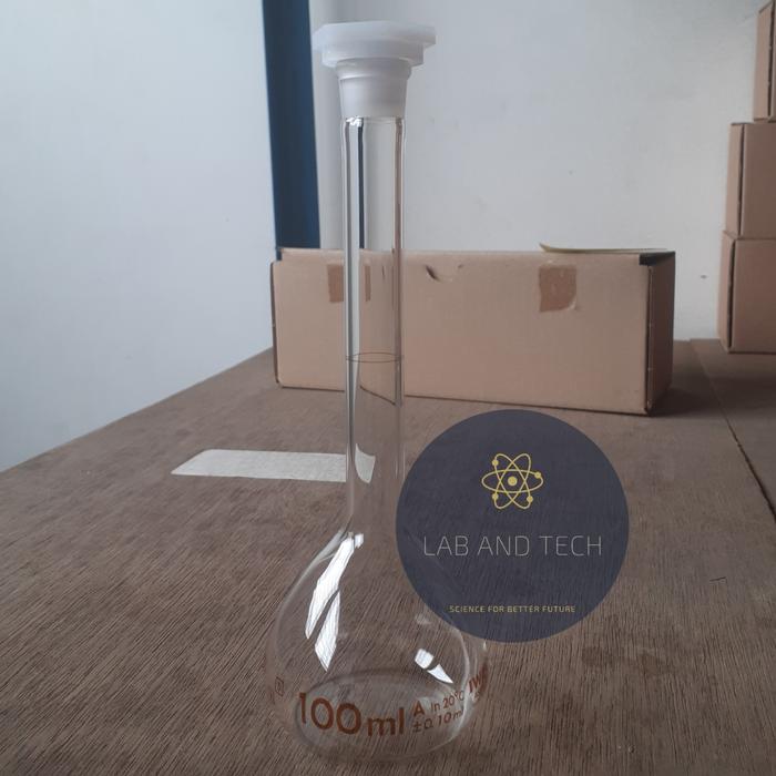 Jual Labu Ukur 100 ml katalog 5645-100 Iwaki Original Class A - Kota ...