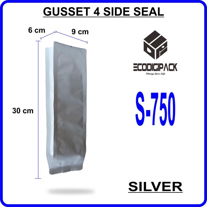 Jual KEMASAN KOPI 250 GR GUSSET FOUR SIDE SEAL S-750 VALVE TIN TIE ...