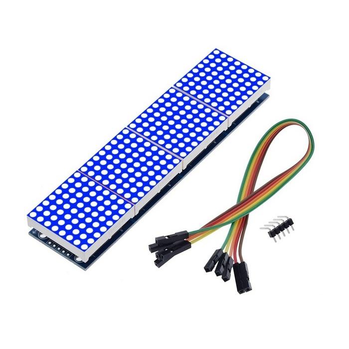 Jual MAX7219 Led Dot Matrix 32x8 Display Module for Arduino - Biru ...
