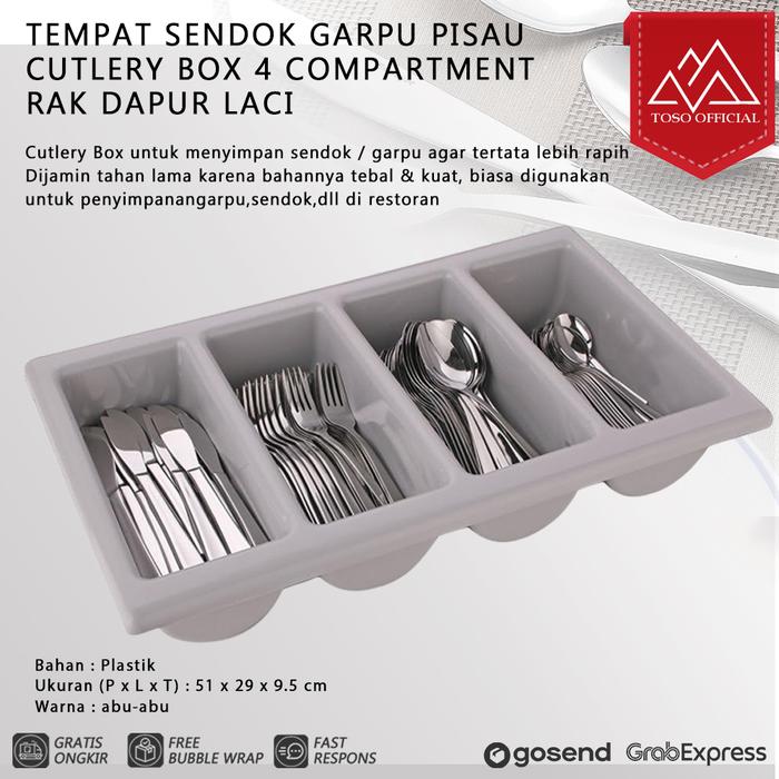 Jual Cutlery Box 4 Compartment, Tempat Sendok & Garpu Di Seller Shin ...