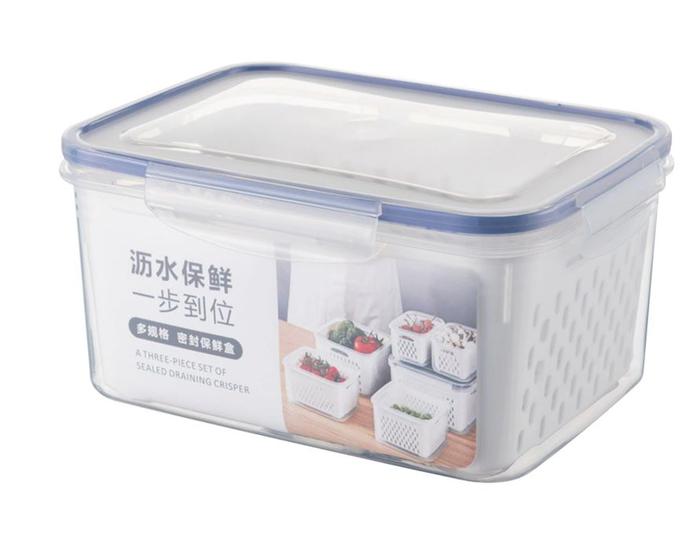 Jual Kotak Penyimpanan Buah Sayur Storage Box Kulkas + Tirisan Saringan ...