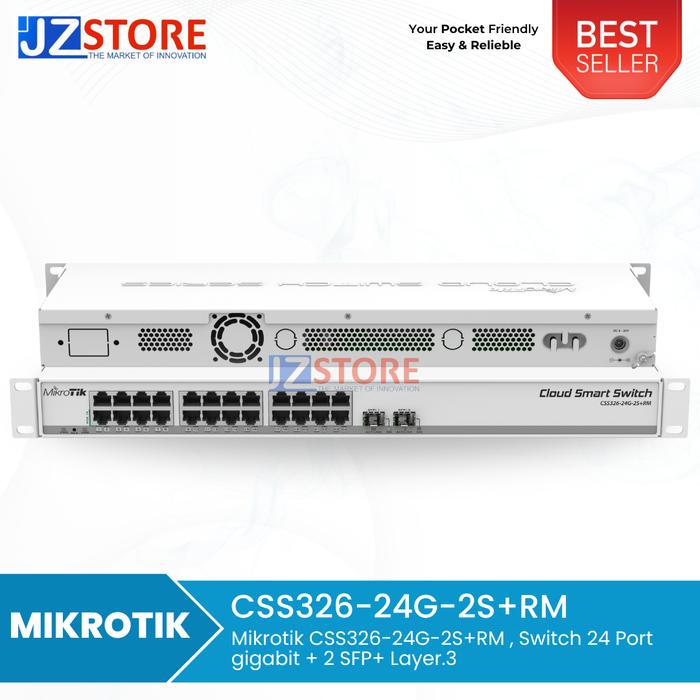 Jual Mikrotik CSS326-24G-2S+RM , Switch 24 Port gigabit + 2 SFP+ Layer ...