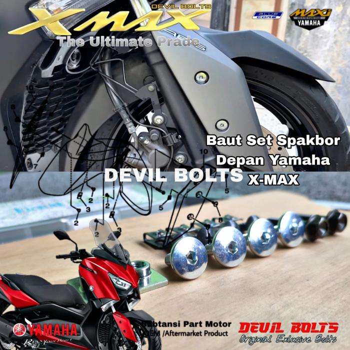 Jual Baut Spakbor Depan Yamaha Xmax - Kota Depok - Devil Bolts | Tokopedia