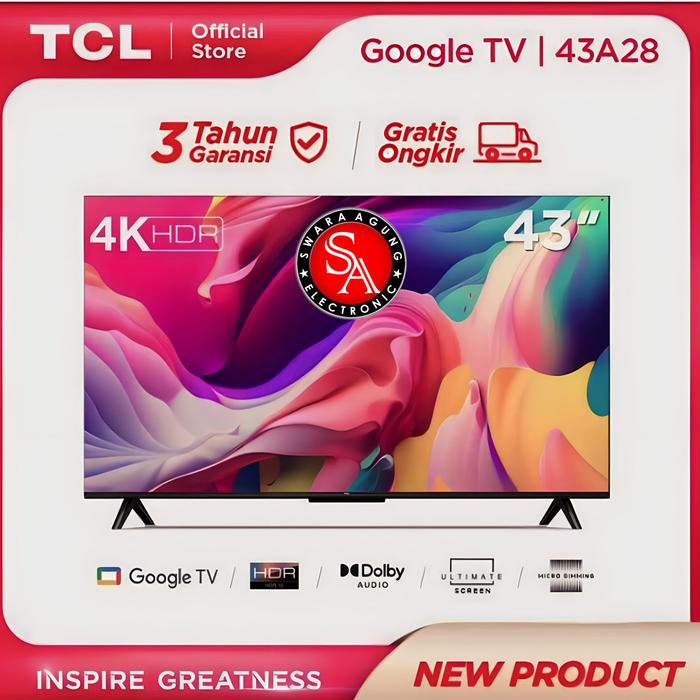 Jual Led UHD 4K Digital Android TV 43 Inch TCL Type: 43A8 (Khusus Medan ...