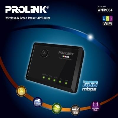 Jual Prolink WNR1004 - 4-Port Wireless N Green Pocket AP Router ...