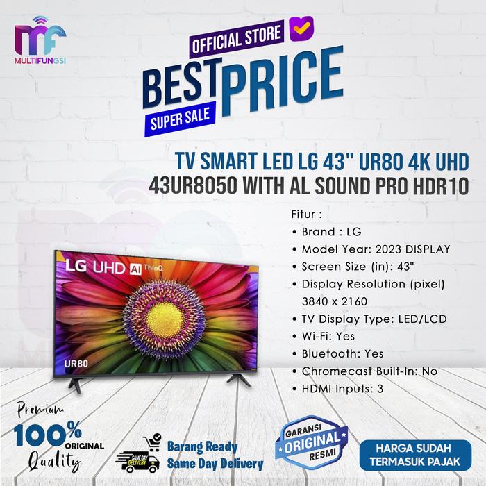 Promo TV Smart LED LG 43" UR80 4K UHD 43UR8050 With Al Sound Pro HDR10 Cicil 0% 3x - Jakarta ...
