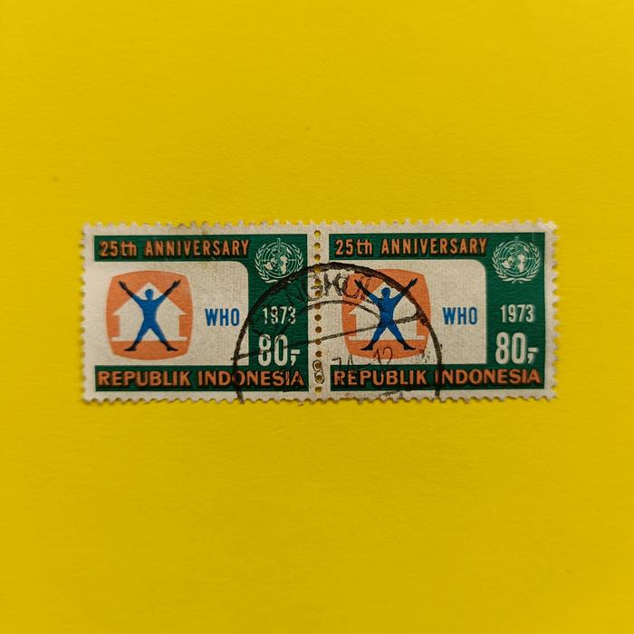 Jual Perangko Kuno 25th ANNIVERSARY WHO Tahun 1973 Republik Indonesia ...