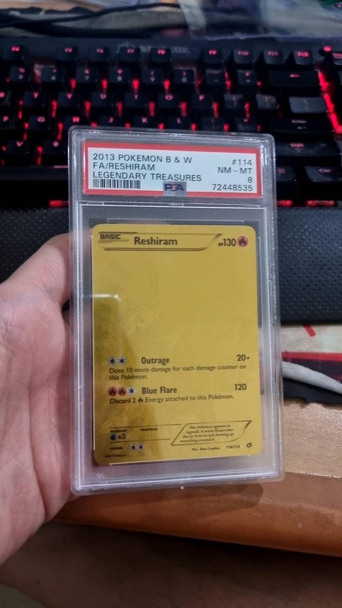 Jual Pokémon Card PSA 8 Legendary Treasures Gold Reshiram 114/113 ...