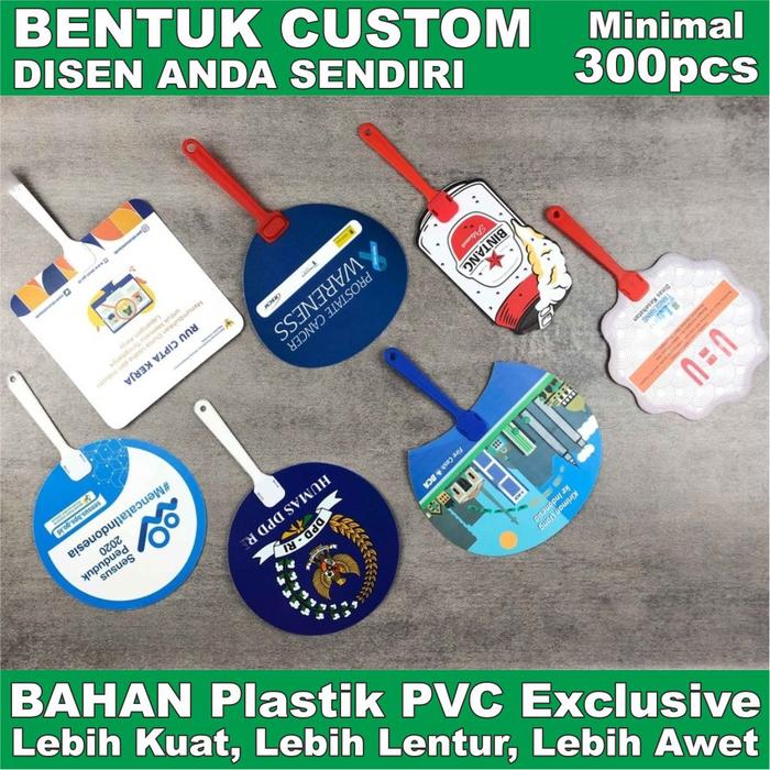 Jual Kipas Promosi Disen Custom Bebas Cetak Logo Gambar Foto Bahan PVC ...