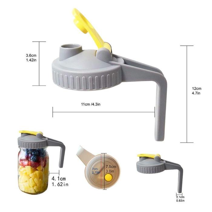 Jual 3.3inch Mason Jar Lid Flip Cap Tutup Mason Jar Plastik Dengan ...