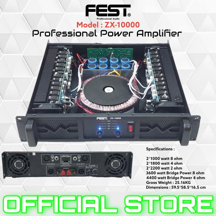 Jual power amplifier original fest zx 10000 power amplifier sound ...