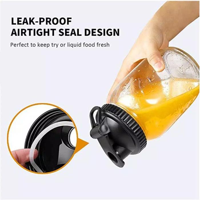 Jual 3.3inch Mason Jar Lid Flip Cap Tutup Mason Jar Plastik Dengan ...