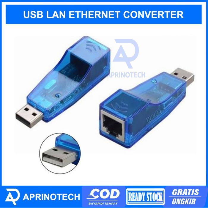 Jual USB LAN Ethernet Adapter RJ45 Converter High Speed Biru USB RJ45 ...
