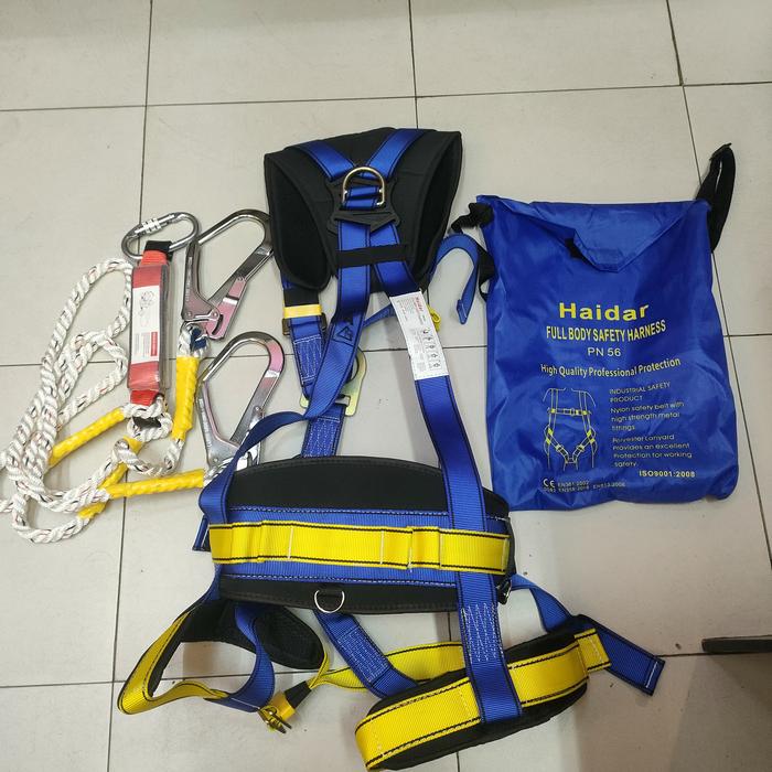 Jual Full Body Harness Haidar Pn 56 Dan Lanyard Double Hook Absorber - Jakarta Barat - Bakol ...