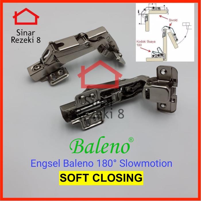 Promo Engsel Sendok Buaya 180 Derajat Slow Soft Close Bifold Hidrolik ...