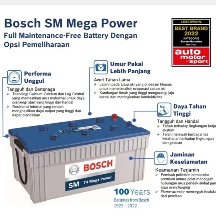 Jual AKI BATERAI BATTERY MOBIL GENSET BOSCH KERING N100/95E41/ ROCKY ...