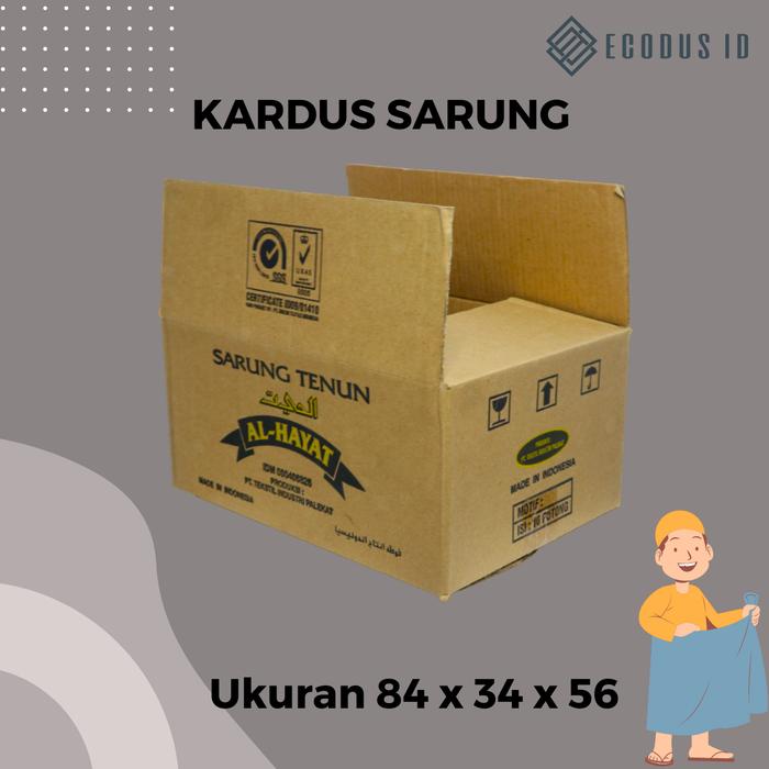 Jual KARDUS BOX SARUNG UKURAN 84 x 34 x 56 CUSTOM/POLOS - Kab. Brebes ...