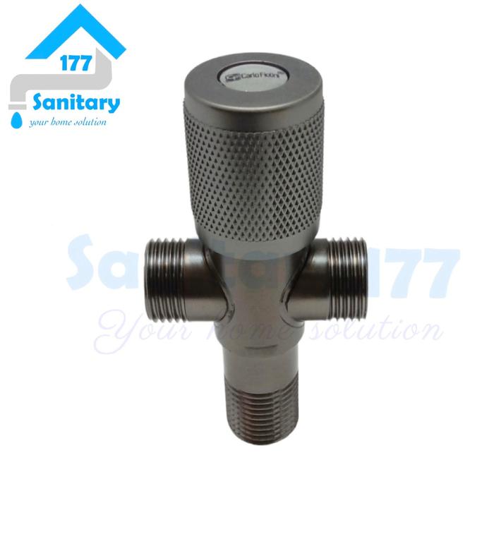 Jual Stop Kran tee stainless abu 91A-two way angle valve grey keran new ...