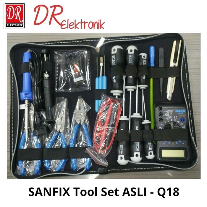 Jual SANFIX Q-18 ASLI -ELECTRONIC TOOLSET TOOLKIT ELEKTRONIK Q18 TOOL ...