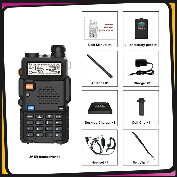Jual Walkie Talkie Ht Handy Talkie Baofeng Uv5r/uv-5r Radio Ht Komunikasi Di Seller Noelle ...