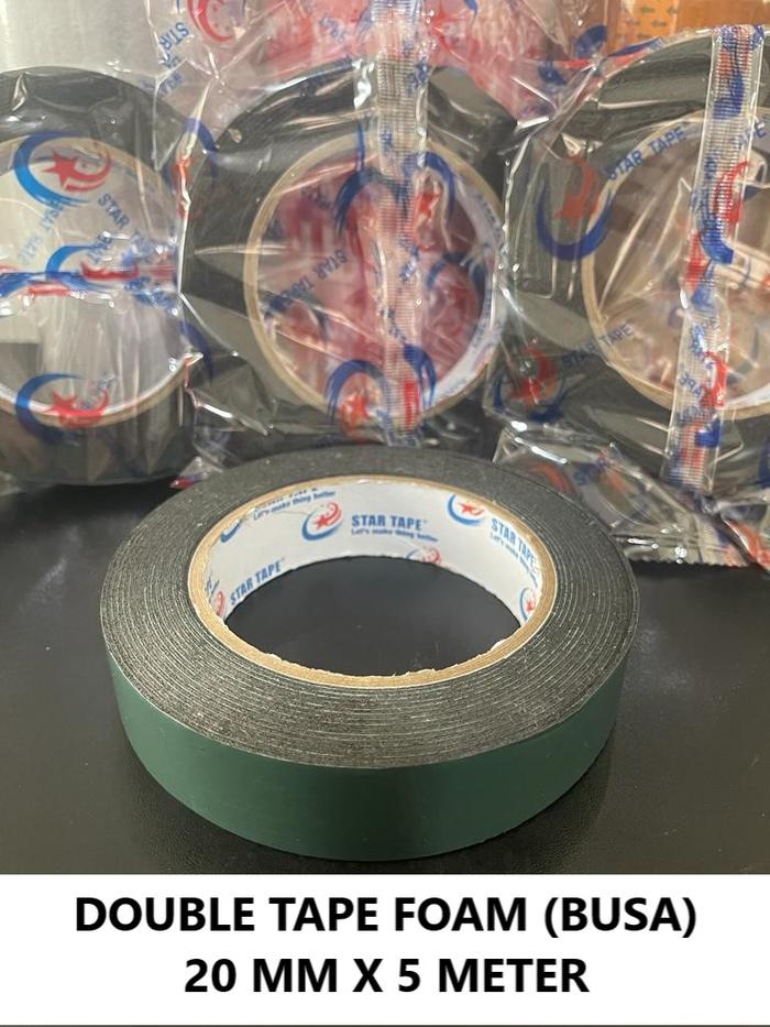 Jual Double Tape Busa (Foam Tape) 20 mm x 5 meter Selotip Lakban Busa Hijau - Kab. Bandung ...