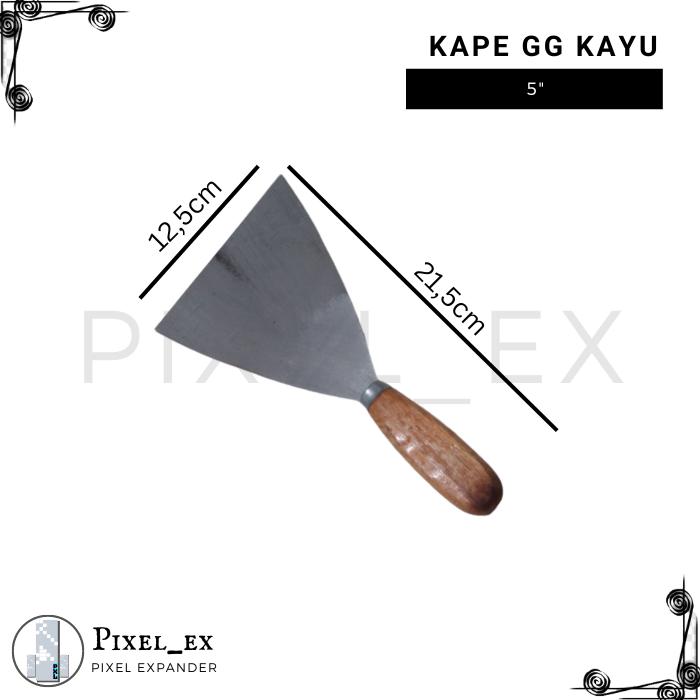 Jual Kape Gagang Kayu Plat Scraper 1 1/2 inch s/d 5 inch - kayu 5inch ...