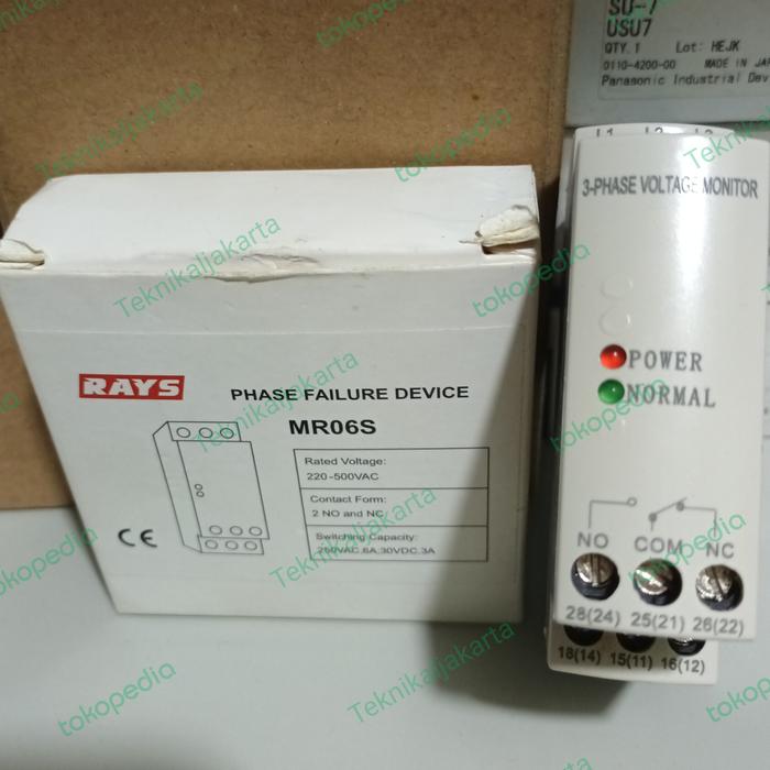 Jual 3-Phase Voltage Monitor / Phase Failure Device MR06S RAYS ...